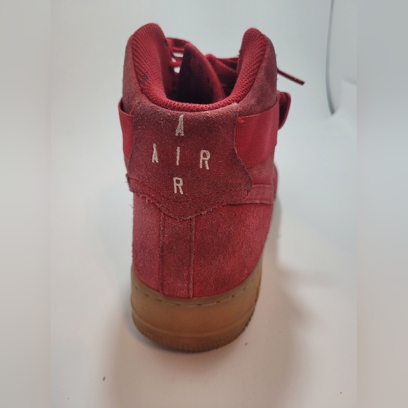 Nike | Shoes | Red Hightop Sneakers With Gum Sole | Poshmark